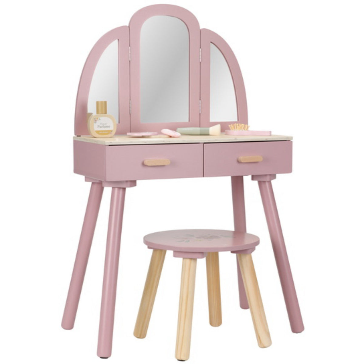 Kjøp Little Dutch Pink Wooden Dressing Table | Luksusbaby – Luksusbaby NO